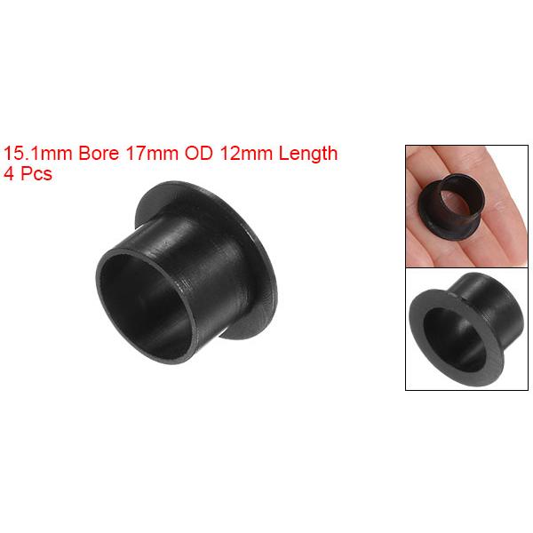 uxcell プレーンベアリング ブッシング フランジ付きスリーブ軸受 産業機械用 15.1mmボア 17mmOD 12mm長 ブラック 4個入り : ソウテン - 通販 - Yahoo!ショッピング