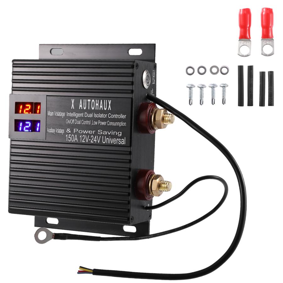 xAUTOHAUxリレースターターコントローラー デュアル電池 スマートアイソレータ 敏感 ユニバーサル 車用 12V 24V 150A 1セット : ソウテン - 通販 - Yahoo!ショッピング