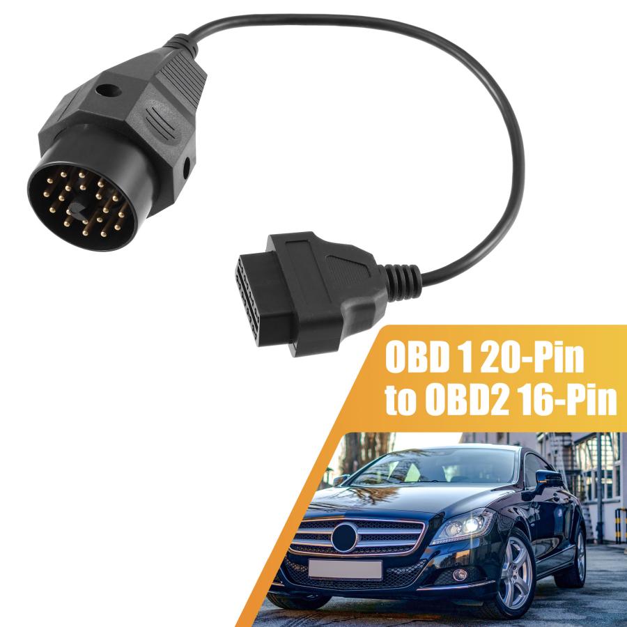 xAUTOHAUx アダプタコネクタケーブル OBD1 20ピン-OBD2 16ピンBMWに対応 E36 E46 E38 E39 E53に対応 ...