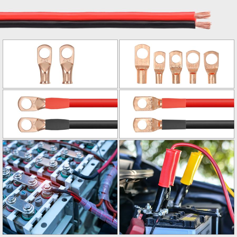 uxcell 電線ケーブル 8AWG 6m 2468 電線 PVCコード 銅 レッドブラックケーブル LEDストリップランプ照明用 : ソウテン - 通販 - Yahoo!ショッピング