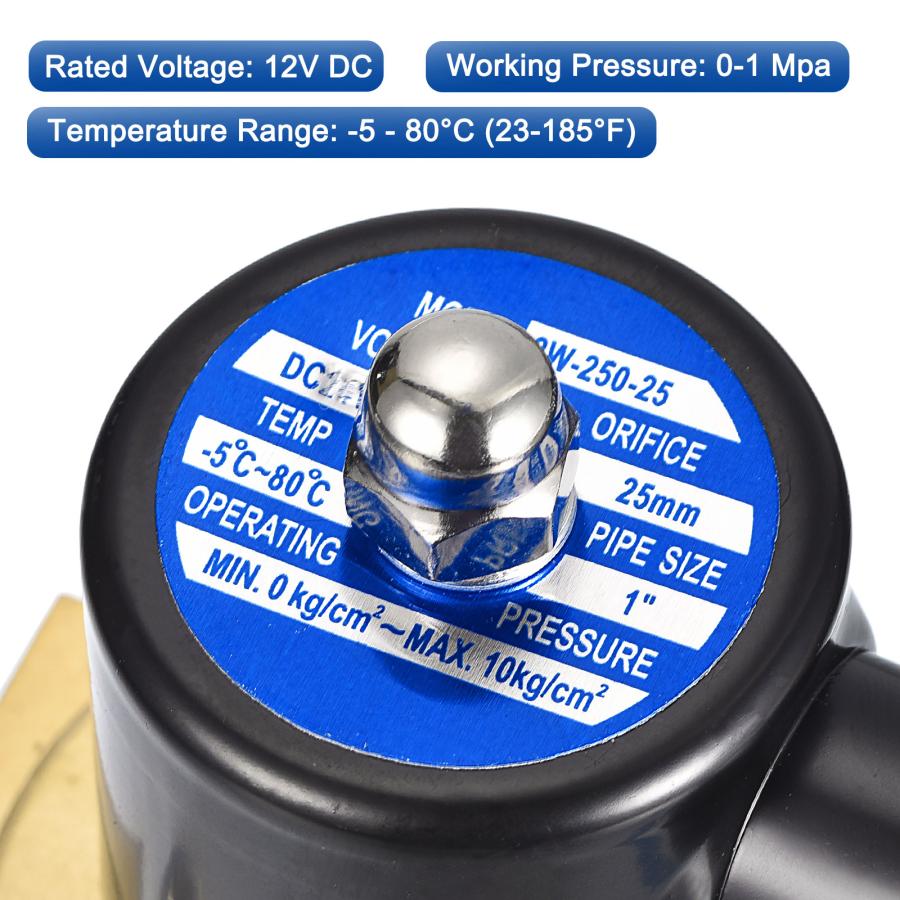 uxcell 真鍮製電動電磁弁 25mmNPT 12VDC エアバルブ通常閉 水 ガス 燃料油用 : ソウテン - 通販 - Yahoo!ショッピング
