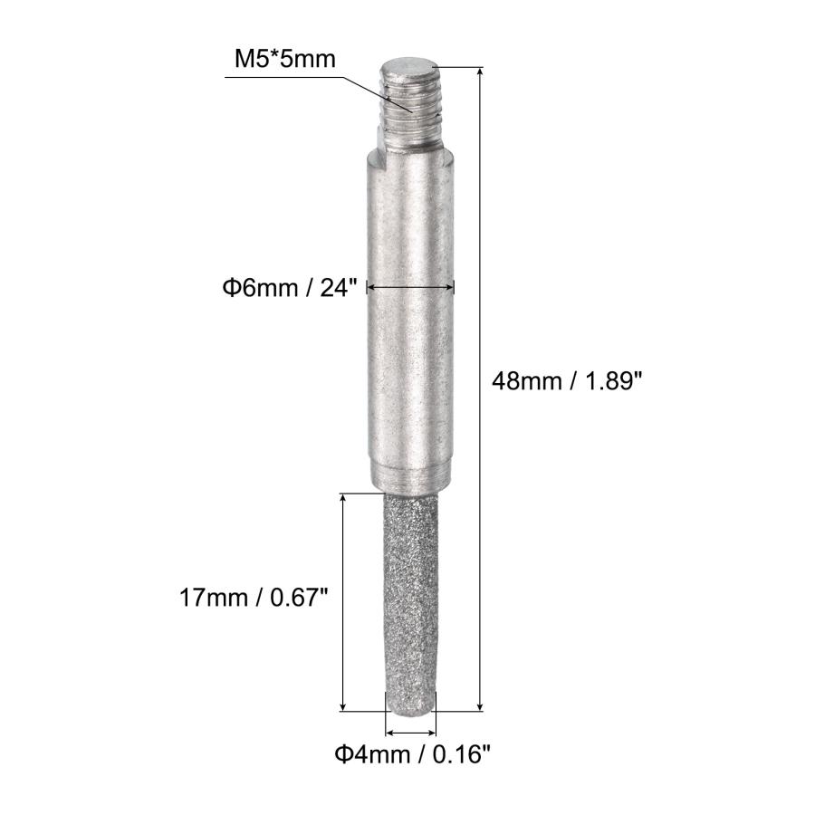 uxcell PATIKIL 4mm ダイヤモンドチェーンソーシャープナー 5個 砥石磨き 研磨ヤスリツール 手回しチェーンソー用 シルバー ...
