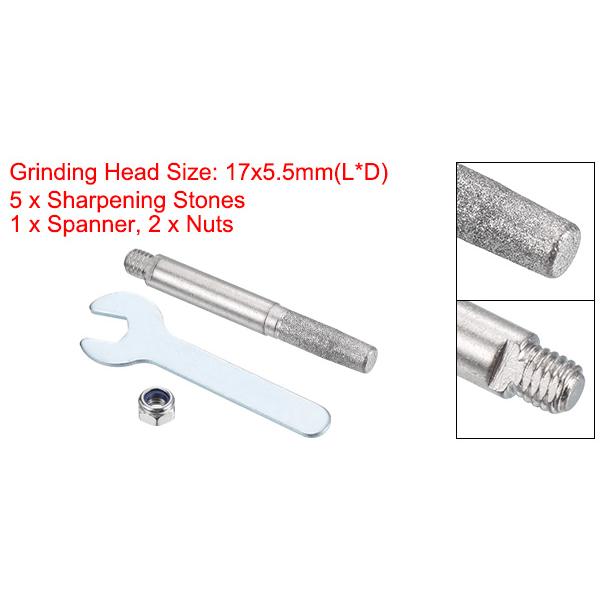 uxcell PATIKIL 5.5mm ダイヤモンドチェーンソーシャープナー 5個 砥石磨き 研磨ヤスリツール 手回しチェーンソー用 ...