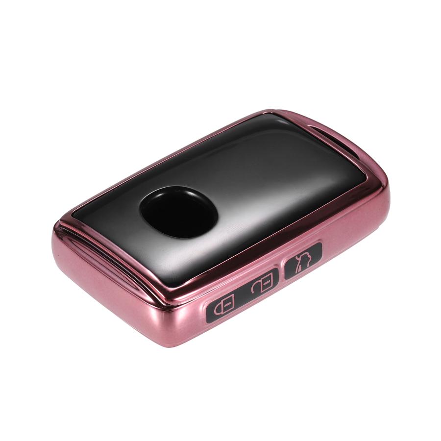 A ABSOPRO 車のリモートキーフォブカバーケースシェルプロテクター 3ボタン Mazdaに対応 Cx-5 Cx-30に対応 ピンク ...