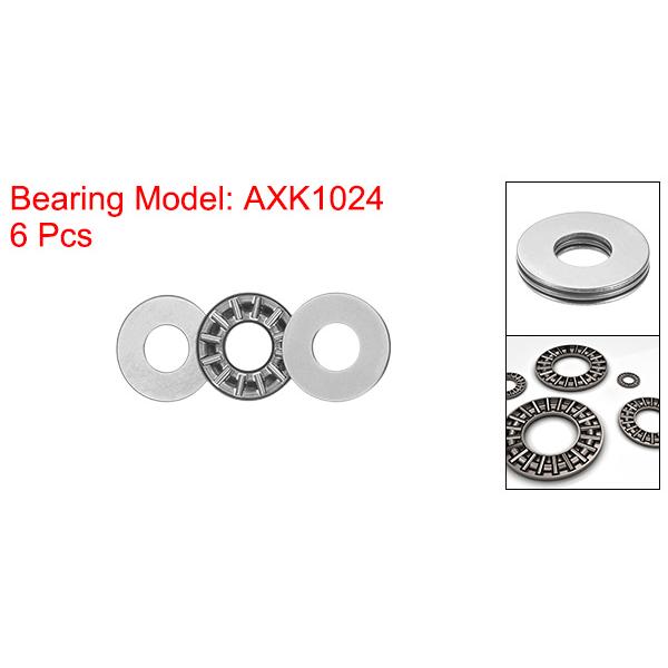 uxcell AXK1024 スラストニードルローラーベアリングとワッシャー 10mm 内径 24mm 外径 2mm 厚さ 6個セット ...