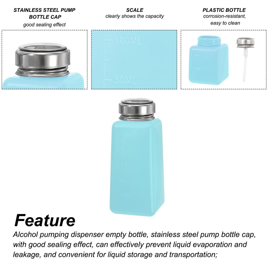 uxcell アルコールプッシュダウンポンプディスペンサー ボトルプレス液体空容器 3個 8.5 Oz/250ml ブルー : ソウテン - 通販 - Yahoo!ショッピング