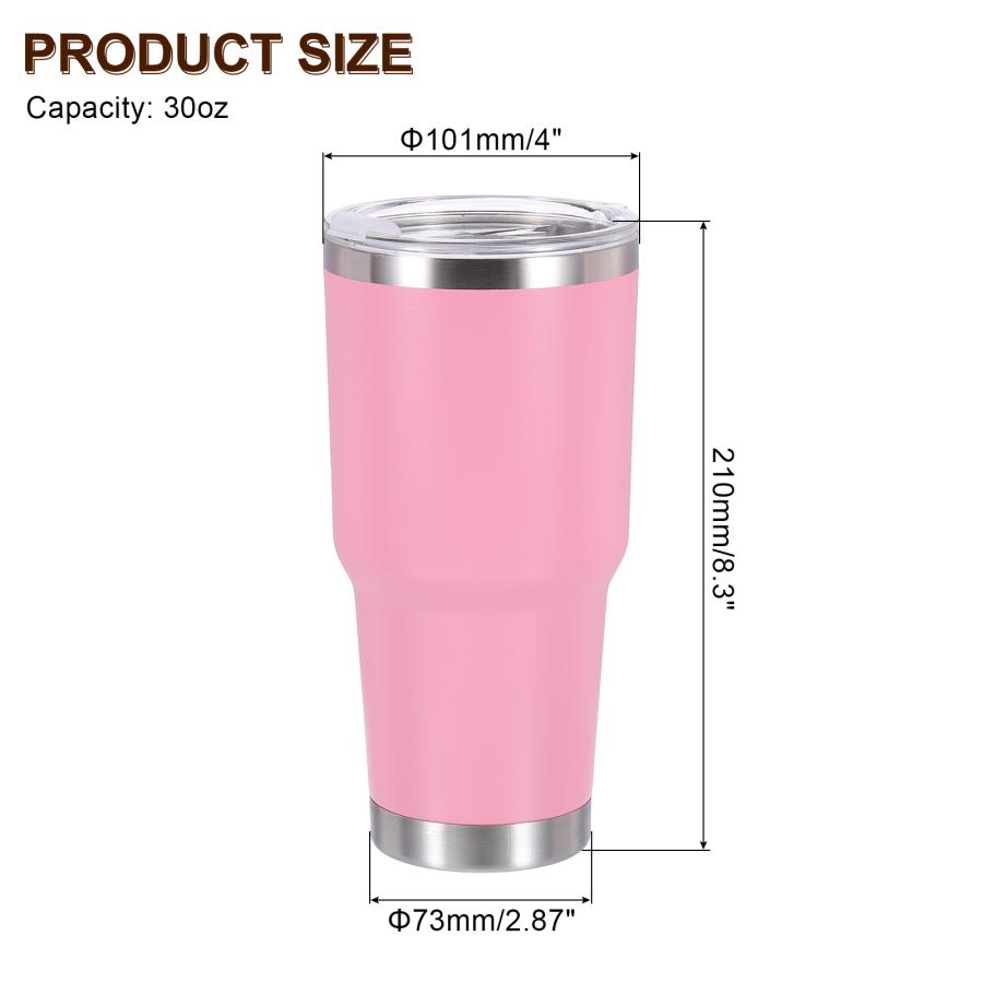 uxcell 絶縁された水筒 30oz 304ステンレス鋼製ウォーターコップ蓋付き スポーツジム旅行用 ピンク : ソウテン - 通販 - Yahoo!ショッピング
