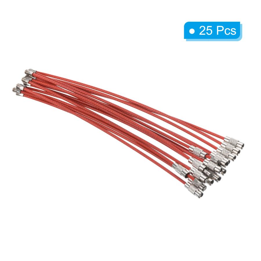 PATIKIL 150 mm ワイヤーキーチェーンケーブル 25個 ステンレススチール 大型荷物タグ カードの吊り下げ用 レッド : ソウテン - 通販 - Yahoo!ショッピング