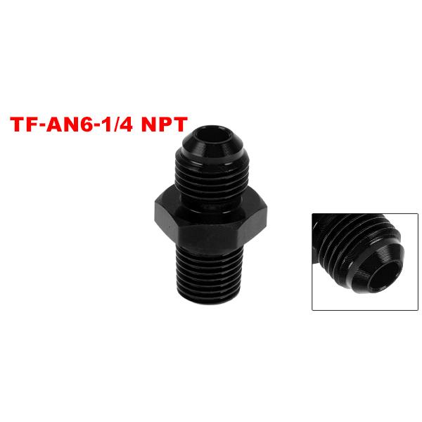 A ABSOPRO メスフレアリデューサーホースフィッティングアダプターTF AN6 1/4 NPT燃料ラインコネクターアルミニウムブラック : a24083000ux1723 : ソウテン ...