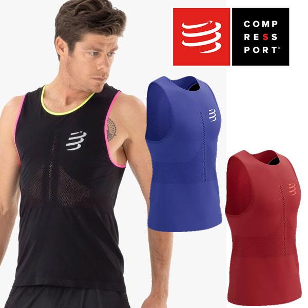 ★COMPRESSPORT コンプレスポーツ Pro Racing Singlet M AM00129B メンズ タンクトップ トレラン ...