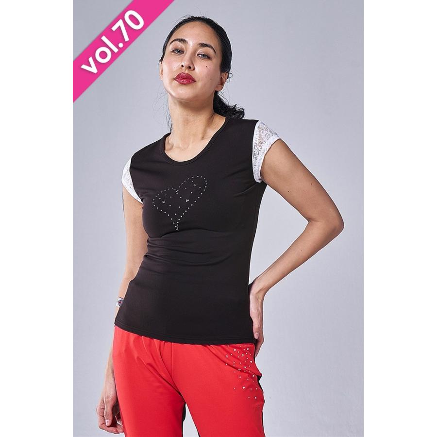 MIKALANCE MIKANO ミカノ ミカランセ コンパクトTシャツ（クリスタルラインストーン付） V70 70703 フィットネス ...