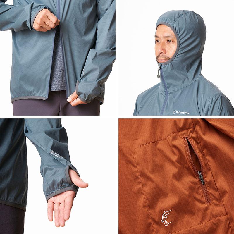 Teton Bros. ティートンブロス Wind River Hoody ウインドリバーフーディー TB231-19M メンズ ウインドシェル : ミカノ&トレイルランニング専門店 ...