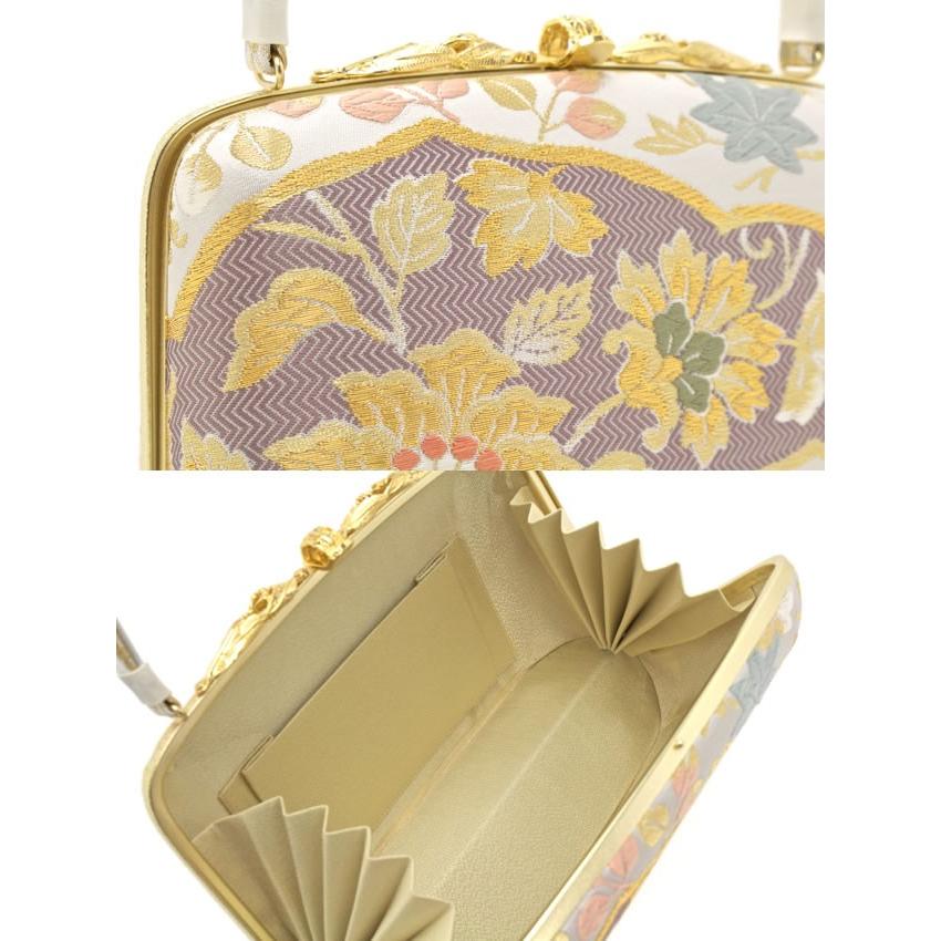 SOUBIEN（創美苑） 草履バッグセット 留袖 銀 シルバー 紫 金 花唐草