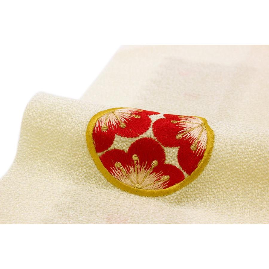 SOUBIEN（創美苑） 半襟 刺繍 振袖 半衿 成人式 白 アイボリー 黄緑 赤