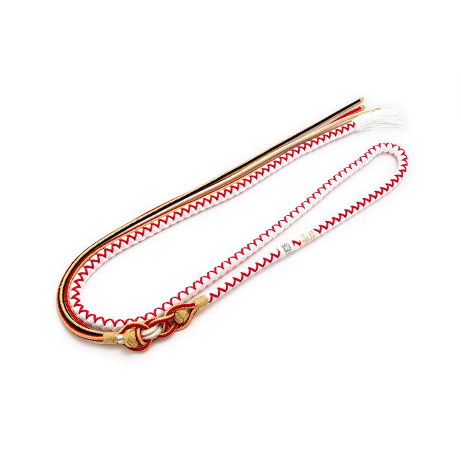 SOUBIEN（創美苑） 帯締め 振袖用 成人式 振袖 正絹 白 赤 金色 小田巻