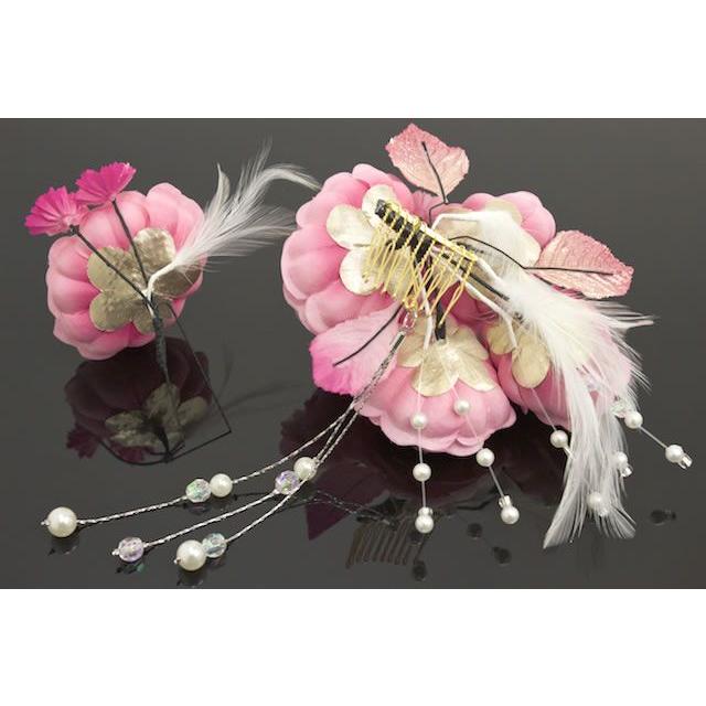 成人式 髪飾り 成人式の髪飾り 2点セット 振袖 卒業式 袴 浴衣 はかま 花 フラワー ピンク ビーズ レース 振袖 袴 髪留め 髪かざり 振り袖 ヘアアクセサリー 和装 SOUBIEN（創美苑） 髪飾り 2点セット 成人式 振袖 卒業式 袴 浴衣