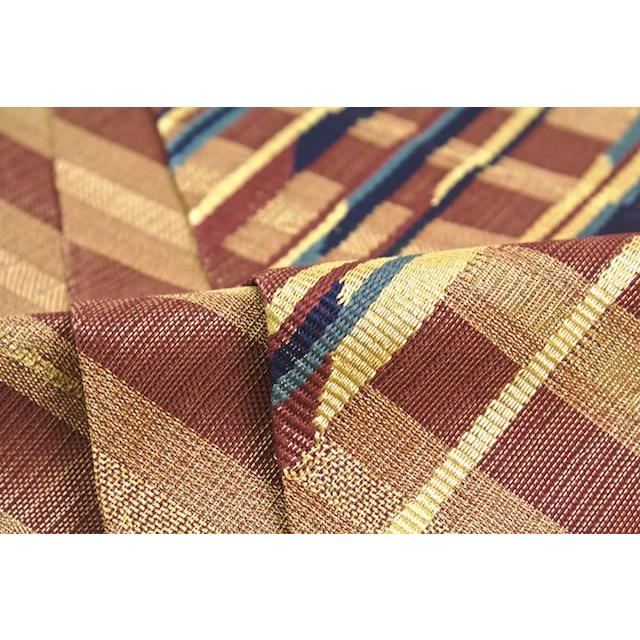 袋帯 振袖用 訪問着袋帯 赤茶色 レンガ色 金 ひなや工房謹製 全通柄