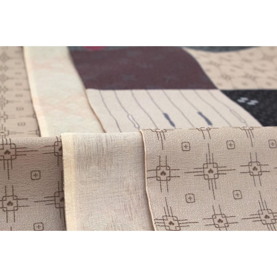 袋帯 未仕立て ブランド 和工房あやぎぬ 茶色 灰色 グレーベージュ