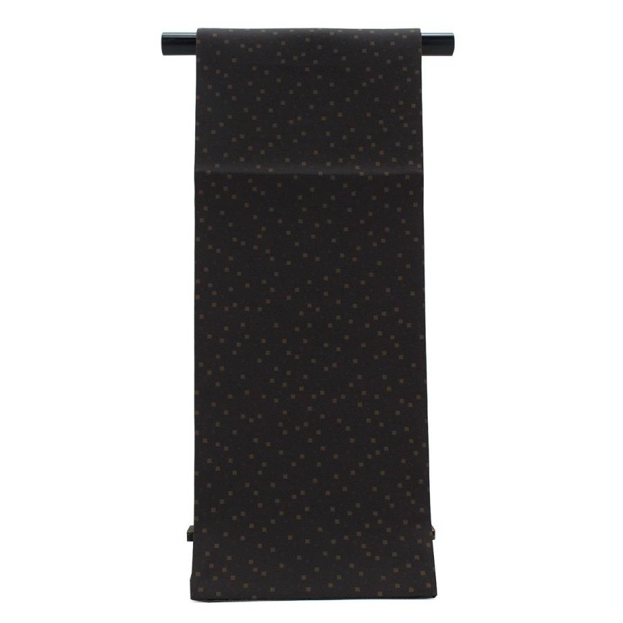 未仕立て】袋帯 濃灰色 ダークグレー 雪輪 鉄線花 葵 辻ヶ花 ふくれ織