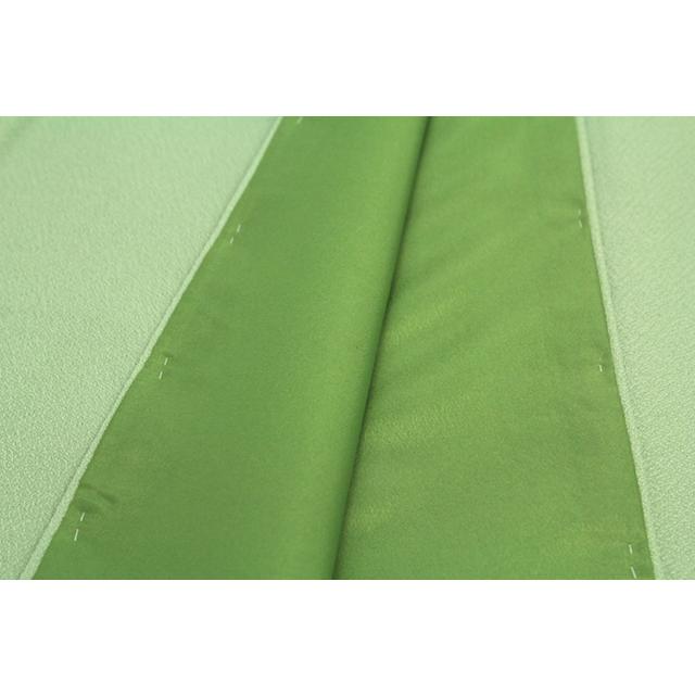 洗える着物 色無地プレタ プレタ着物 単衣 袷 若緑色 グリーン 色無地