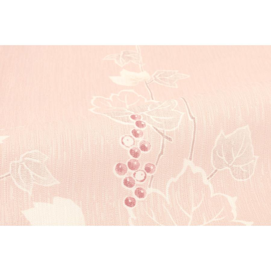 プレタ着物 袷 ピンク 赤スグリ レッドカラント ぼかし 京染め 小紋