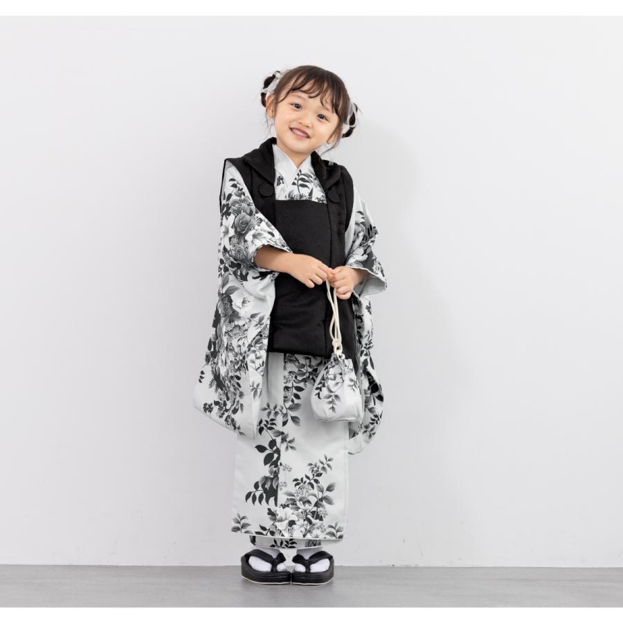 SOUBIEN レンタル 七五三 女の子 3歳 着物 被布 フルセット 黒 薔薇 百合 着物セット 被布セット 753 人気 子供着物 創美苑 : きもの館 創美苑 - 通販 - Yahoo ...