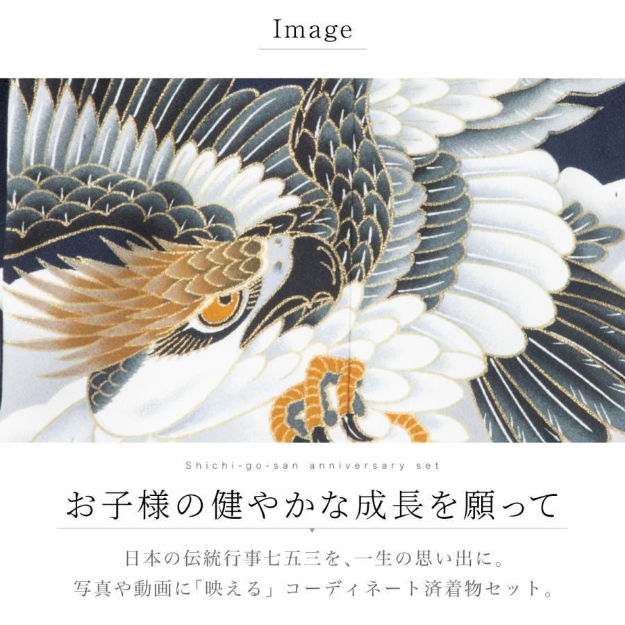 SOUBIEN 七五三 フルセット レンタル 5歳 衣装 着物 男の子 袴 紺 紫 グレー 鷹 宝尽くし 松 レトロ モダン 往復送料無料 : きもの館 創美苑 - 通販 - Yahoo!ショッピング