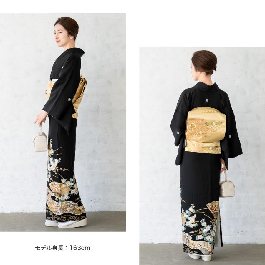SOUBIEN（創美苑） 黒留袖 レンタル フルセット 結婚式 着物 黒 扇 鶴 菊 五つ紋 丸に五三桐 礼装 正装 セット フォーマル : きもの館 創美苑 - 通販 - Yahoo!ショッピング