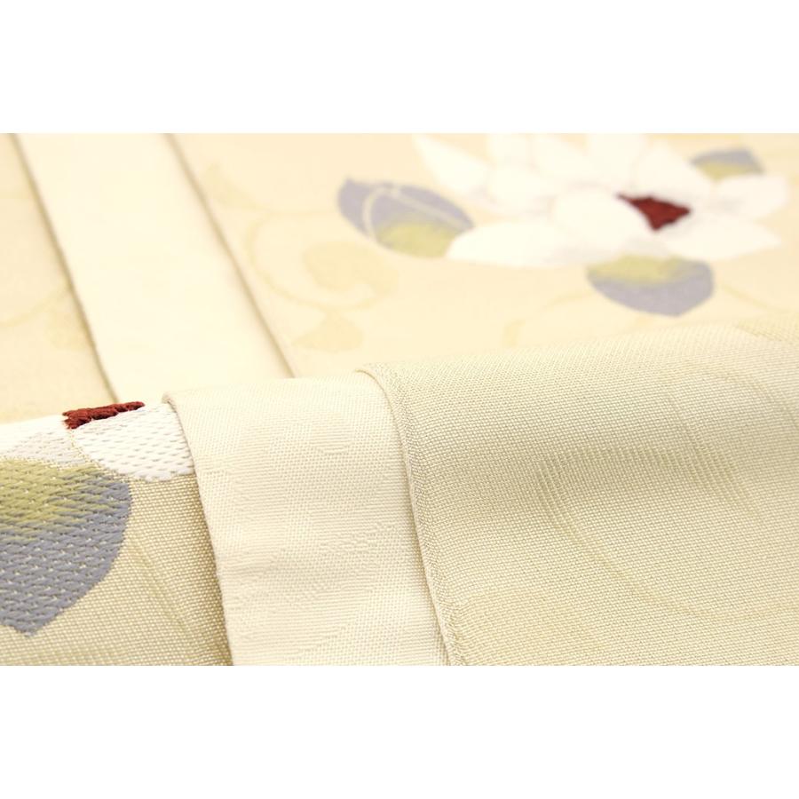 訳あり 袋帯 未仕立て 薄茶色 ベージュ 金 ゴールド 白 シルクモール