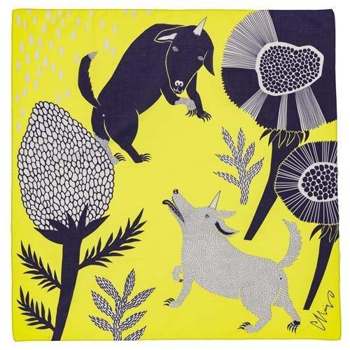 morita MiW 風呂敷 コマイヌが遊ぶ庭 イエロー 約100*103cm M-68385-00-5 ( 1枚 )/ morita MiW : 4512873048530 : 爽快ドラッグ ...