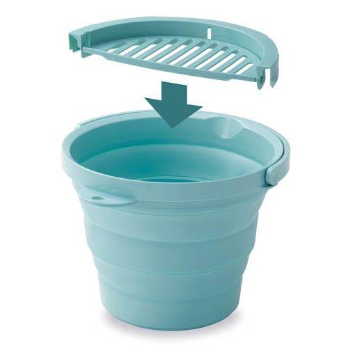 折りたたみバケツ ちょい置きトレー付き ミントグリーン I-640 ( 1個 )/ ISETO(伊勢藤) : 爽快ドラッグ - 通販 - Yahoo!ショッピング