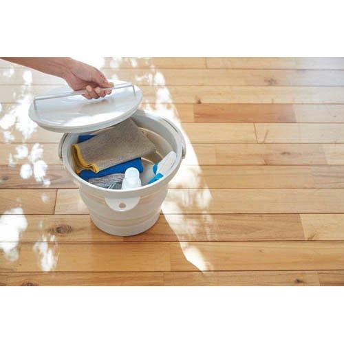 折りたたみバケツ フタ付き グレー I-642 ( 1個 )/ ISETO(伊勢藤) : 爽快ドラッグ - 通販 - Yahoo!ショッピング