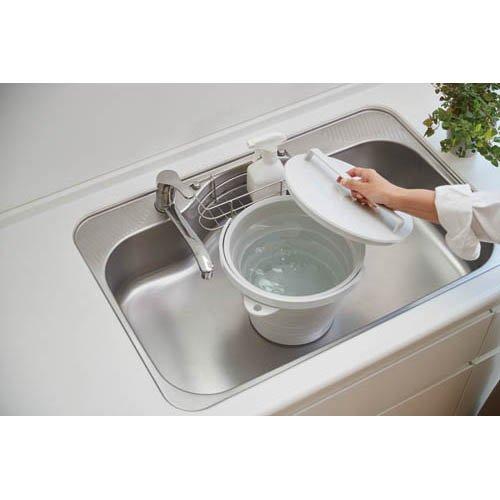 折りたたみバケツ フタ付き グレー I-642 ( 1個 )/ ISETO(伊勢藤) : 爽快ドラッグ - 通販 - Yahoo!ショッピング