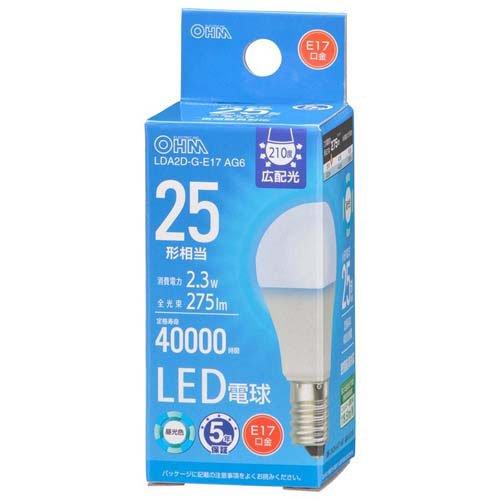 LED電球 小形 E17 25形相当 昼光色 ( 1個 )/ OHM : 4971275655355 : 爽快ドラッグ - 通販 - Yahoo!ショッピング