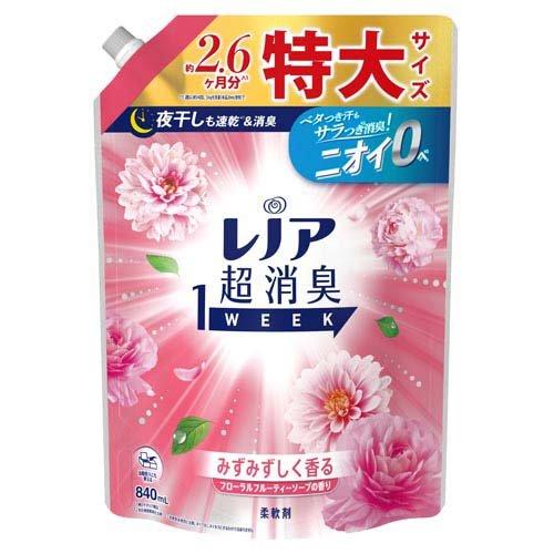 レノア 超消臭1WEEK 柔軟剤 フローラルフルーティーソープ 詰め替え 特大 ( 840ml )/ レノア超消臭 : 4987176255334 : 爽快ドラッグ - 通販 - Yahoo ...