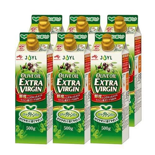 JOYL オリーブオイル エクストラバージン 紙パック ( 500g*6本セット )/ 味の素 J-オイルミルズ 酸度0.3%以下 紙容器 ...