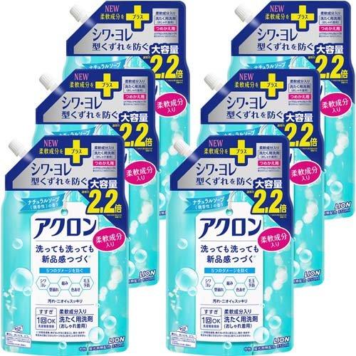 アクロン おしゃれ着洗剤 ナチュラルソープ(微香性)の香り 詰め替え ( 850ml*6袋セット )/ : 爽快ドラッグ - 通販 - Yahoo!ショッピング