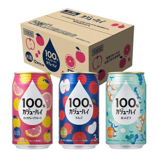 100％ カジューハイ アソート 3種 チューハイ 缶 ALC 3％ ( 12本入×2セット(1本340ml) )/ : 爽快ドリンク専門店 - 通販 - Yahoo!ショッピング