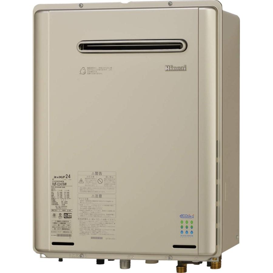 リンナイ リンナイエコジョーズRUF-E2406AW(A) 24号・フルオート 設置フリータイプ 都市ガス用 単体 : ソウケンネット販売部 - 通販 - Yahoo!ショッピング