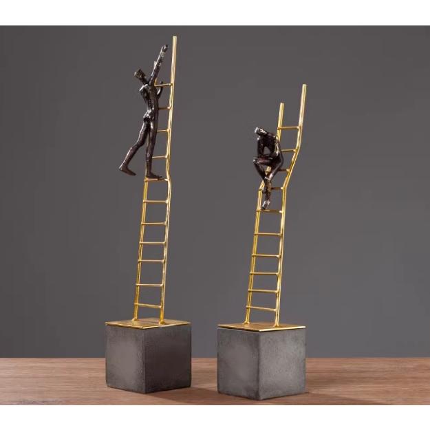 装飾品 置物 卓上 玄関 オフィス リビング 書屋 はしご 北欧 豪華感 人形 運動 樹脂製 レジン 鉄製工芸品 贈り物 オブジェ プレゼント インテリア雑貨 : 24-r286 ...