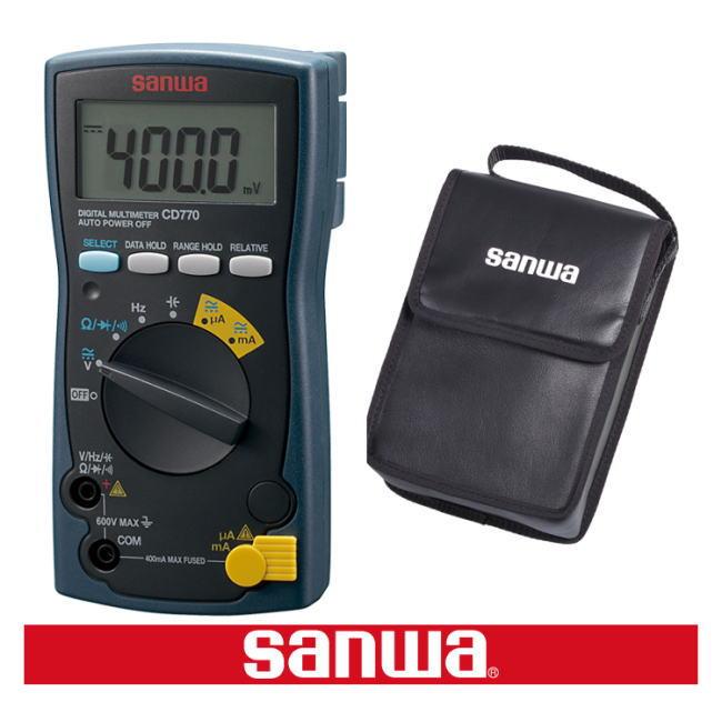 sanwa デジタルテスター CD770/C77 ソフトケース付デジタルマルチメーター 三和電気計器 : 創工館 - 通販 - Yahoo ...