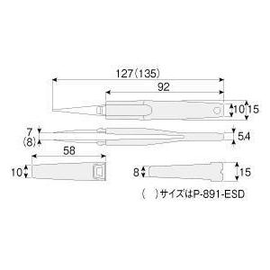 ESDグリップピンセット P-881-ESD ホーザン HOZAN :P-881-ESD-HOZAN:創工館 - 通販 - Yahoo!ショッピング