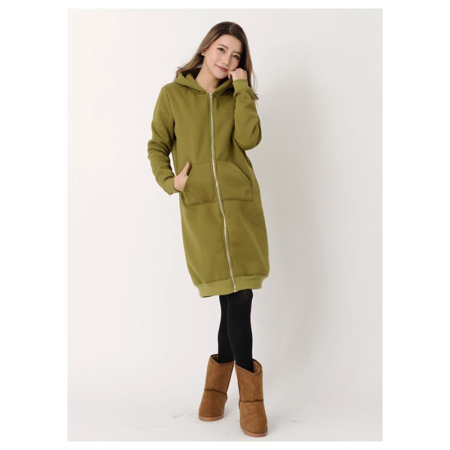 裏起毛 パーカー レディース 秋 冬 秋冬 アウター ワンピース 裏起毛パーカ 大人 ロング ひざ丈 黒 オフィス 長袖 20代 30代 40 ...