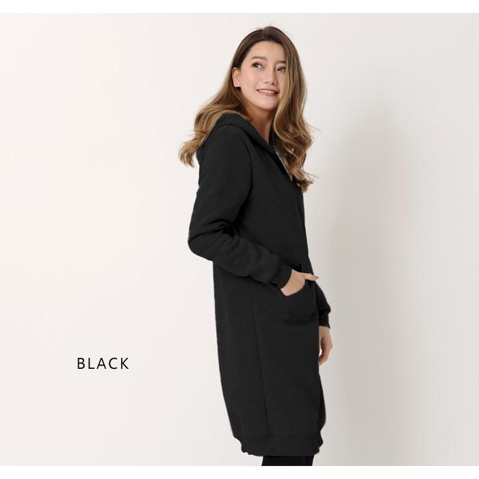 裏起毛 パーカー レディース 秋 冬 秋冬 アウター ワンピース 裏起毛パーカ 大人 ロング ひざ丈 黒 オフィス 長袖 20代 30代 40 ...