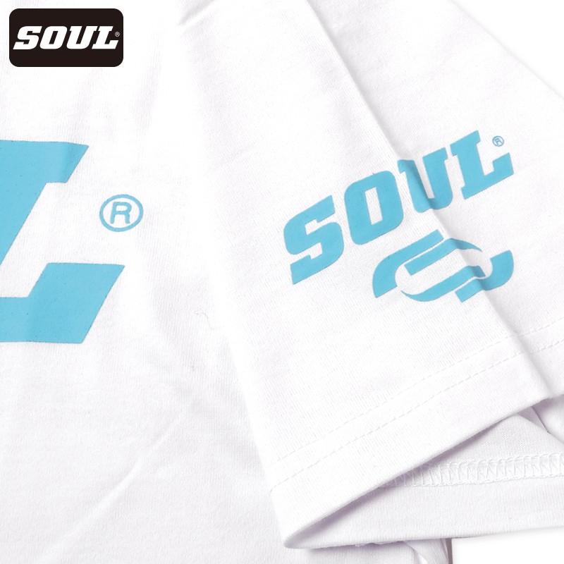 SOUL オーセンティック ロゴ プリント 半袖 Tシャツ 綿100% オリジナル ソウルスポーツ ブラック/ホワイト/レッド : SOUL ...