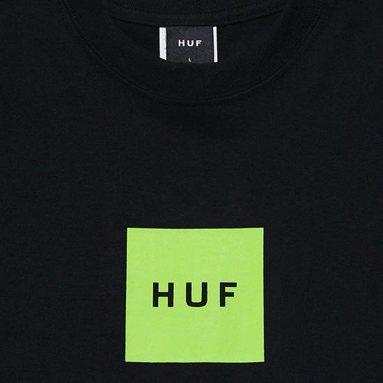 HUF（ハフ） 半袖Tシャツ HUF SET BOX S/S TEE ストリート スケート 定番 ボックスロゴ プリント ブラック 黒 M L ...