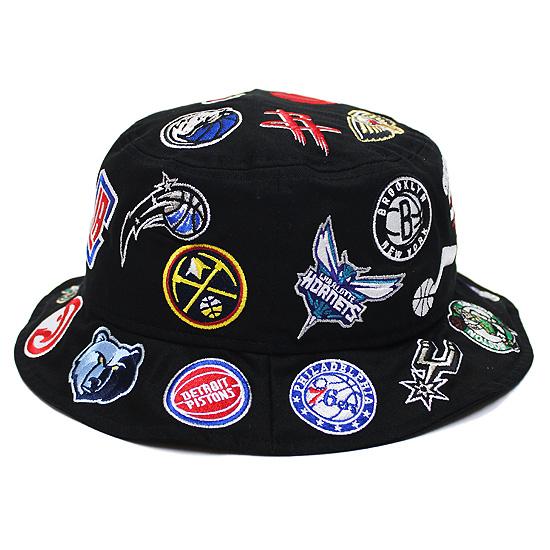 NEW ERA（ニューエラ） バケット ハット ALLOVER NBA BUCKET HAT ストリート バスケットボール NBA 全チーム ...