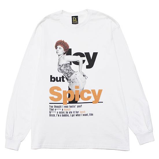 RAP ATTACK ラップ アタック 長袖Tシャツ ロンT ICY BUT SPICY L/S TEE ストリート ICESPICE アイススパイス RAWT23-LT007 ホワイト 白 ...