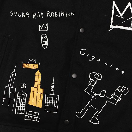 REASON x BASQUIAT リーズン バスキア ジャケット スタジャン WORLD FAMOUS VARSITY JACKET ...