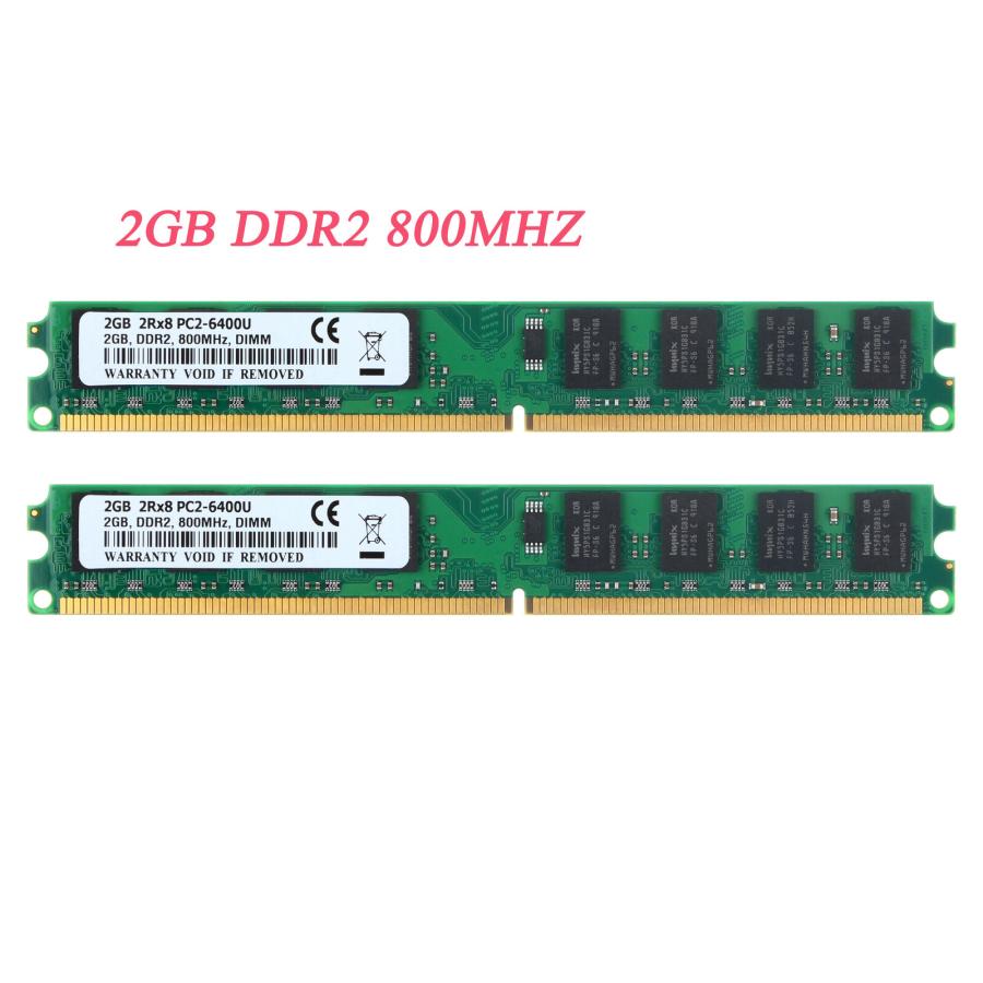 PC2-6400U DDR2-800MHz 240ピン 2GB×2枚[計4GB] 2GBデスクトップメモリ AMD/Intel用 : ソビエト ...